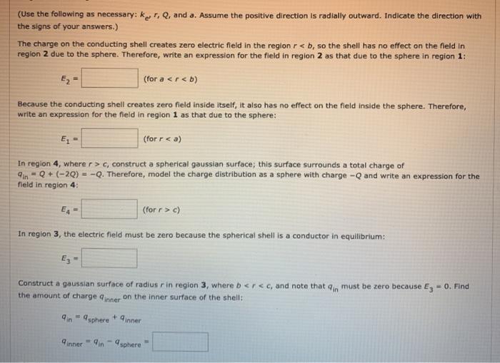 Solved A Sphere Inside a Spherical Shell A solid insulating | Chegg.com