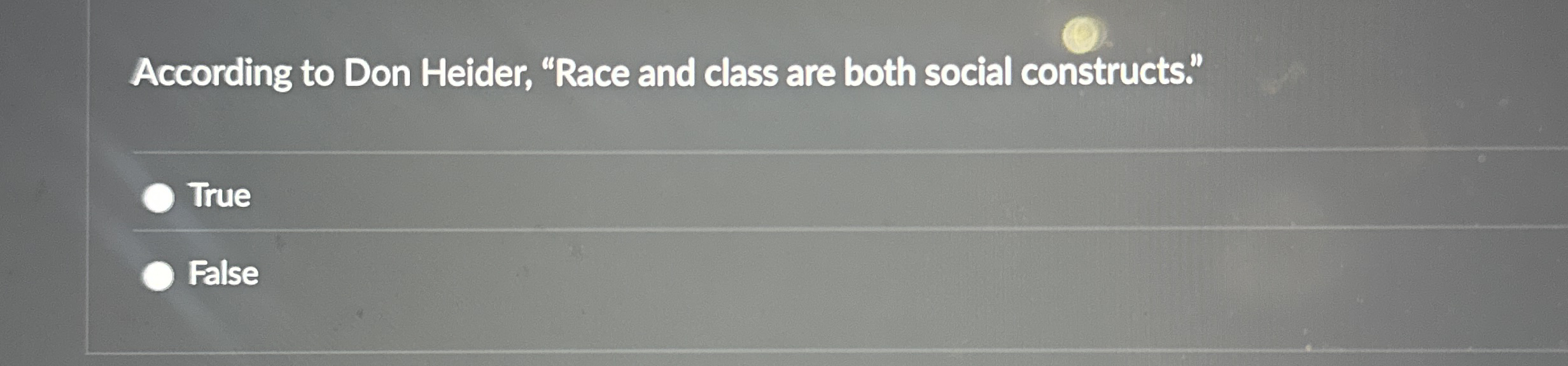 Solved According to Don Heider, "Race and class are both | Chegg.com