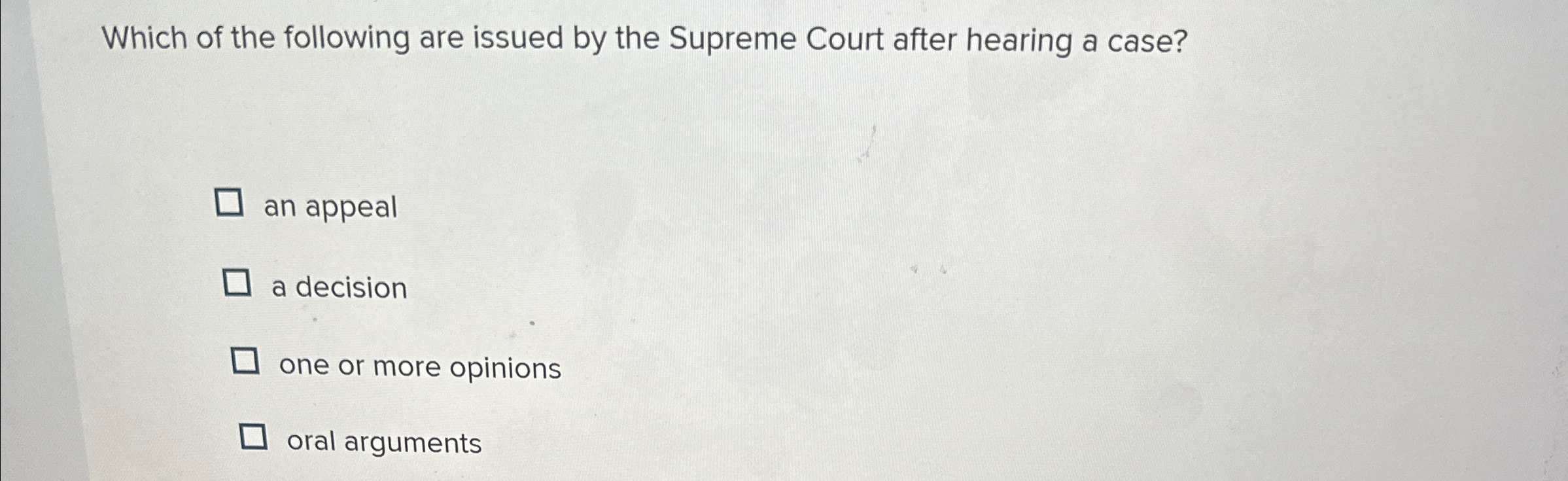 Solved Which of the following are issued by the Supreme | Chegg.com