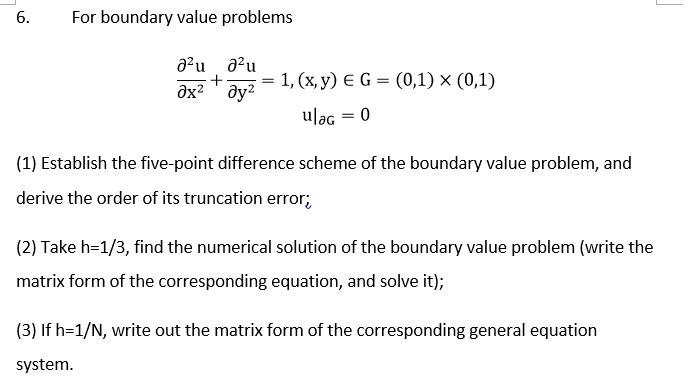 Solved 6. For boundary value problems | Chegg.com