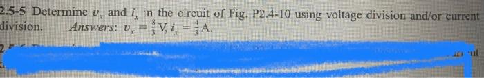 Solved .5-5 Determine vx and ix in the circuit of Fig. | Chegg.com