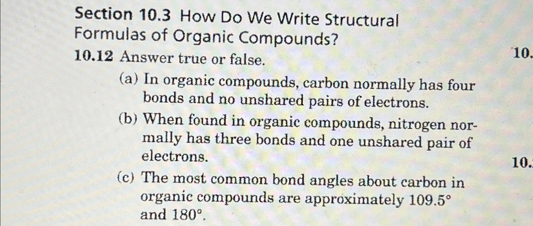 Solved Section 10.3 ﻿How Do We Write Structural Formulas of | Chegg.com