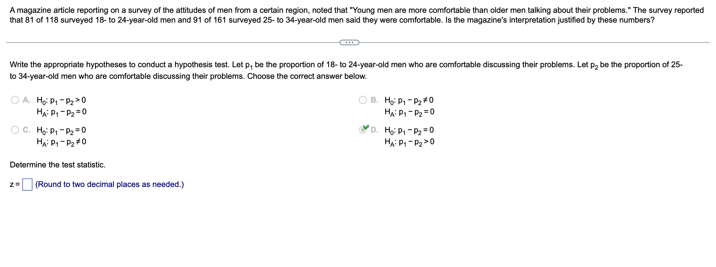 Solved to 34 -year-old men who are comfortable discussing | Chegg.com
