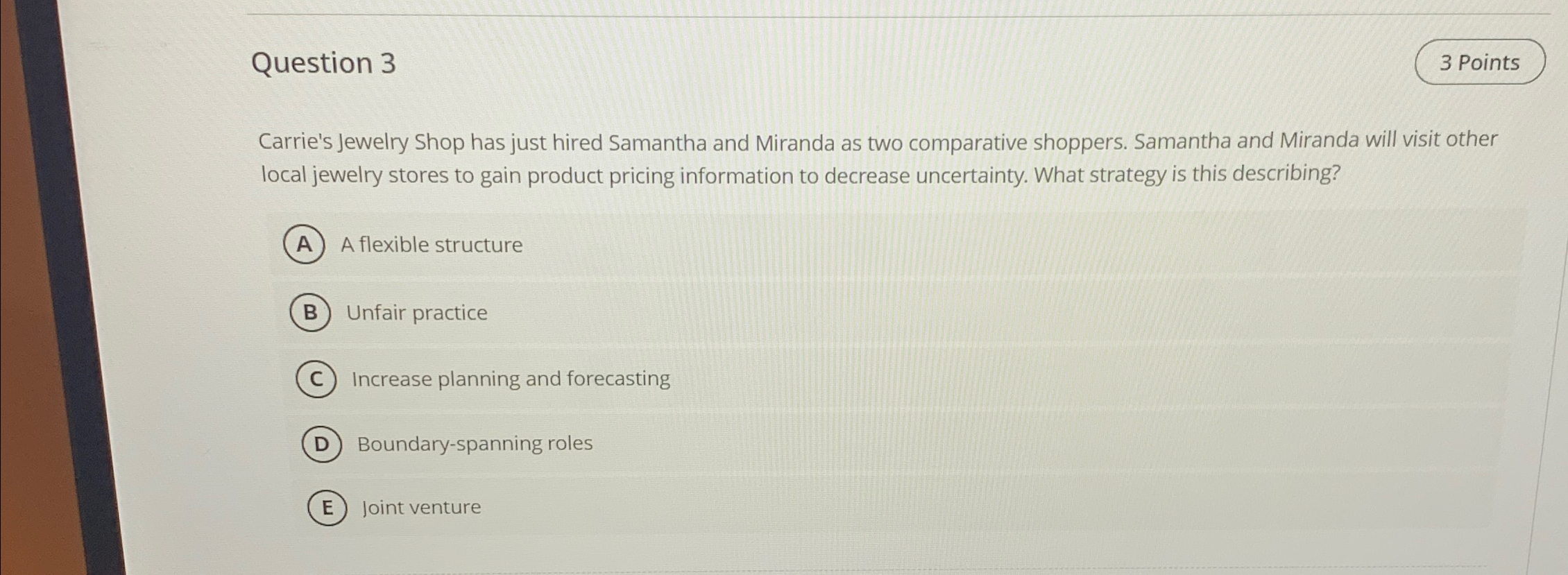 Solved Question 33 ﻿PointsCarrie's Jewelry Shop has just | Chegg.com