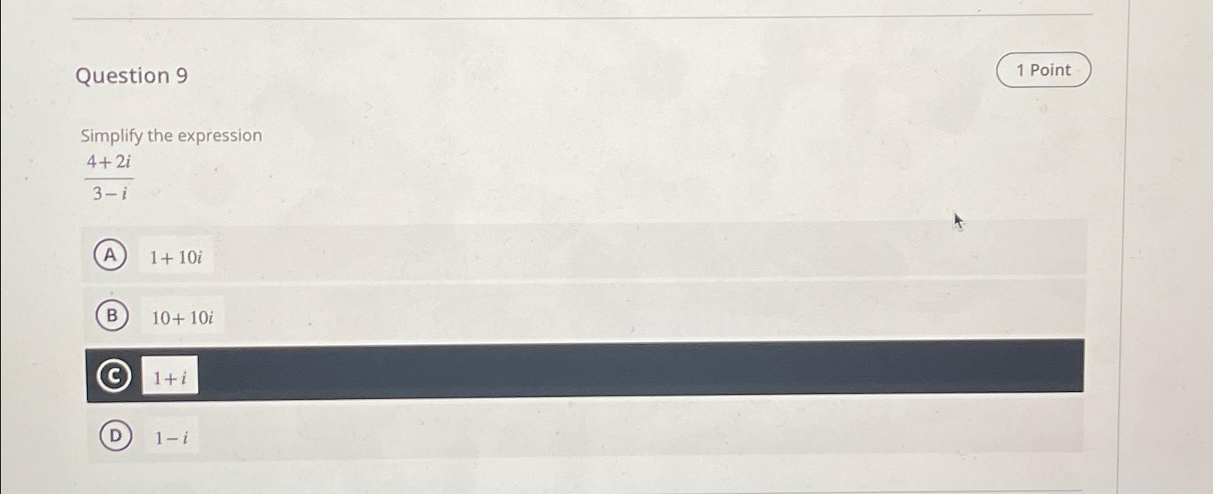 Solved Question 91 ﻿PointSimplify the | Chegg.com