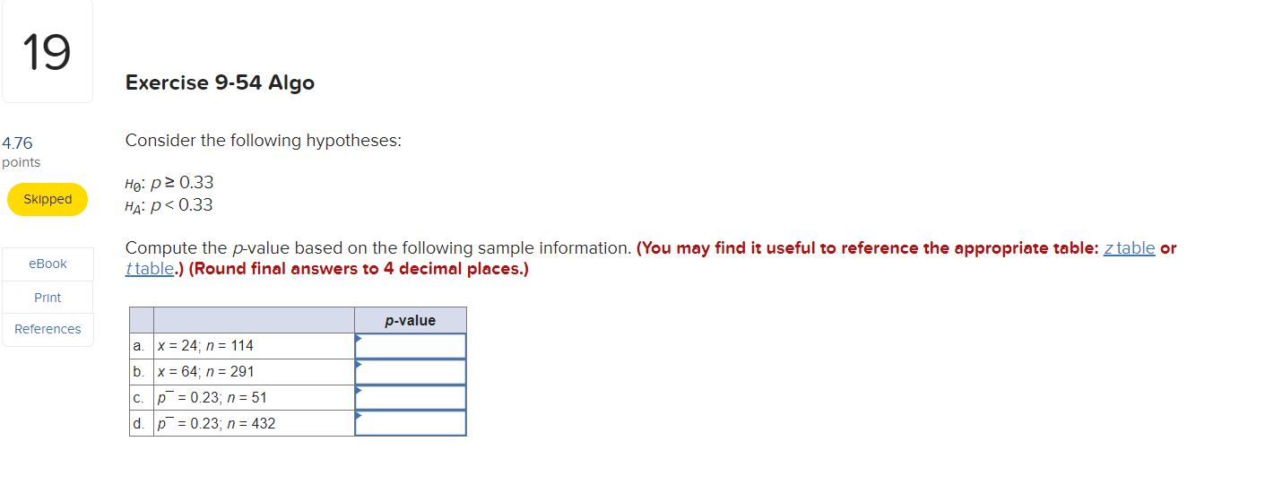 Solved Exercise 9-54 ﻿AlgoConsider the following | Chegg.com