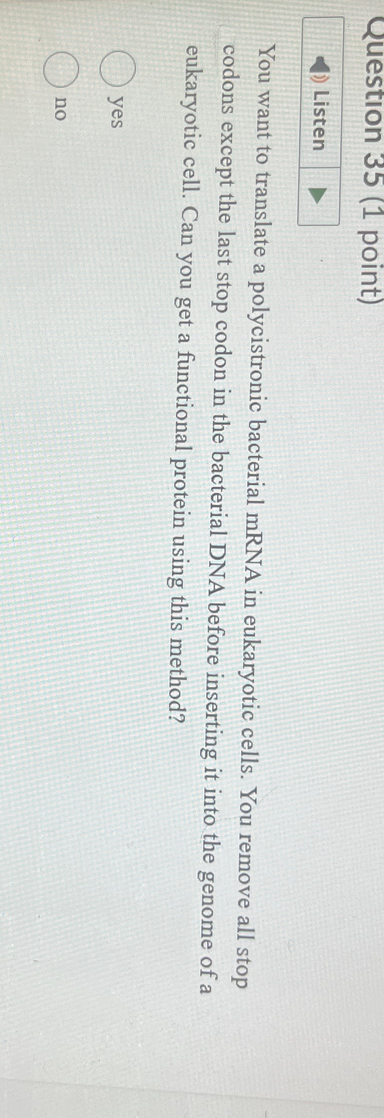 Solved Question 35 (1 ﻿point)ListenYou want to translate a | Chegg.com
