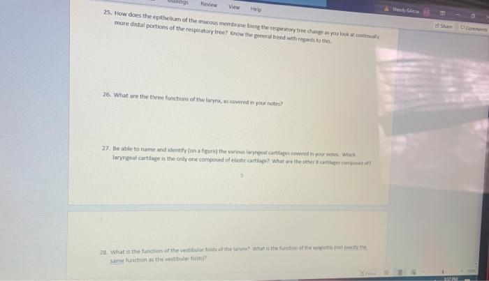 Solved Review Нер 25. How does the epithelum of the mucous | Chegg.com