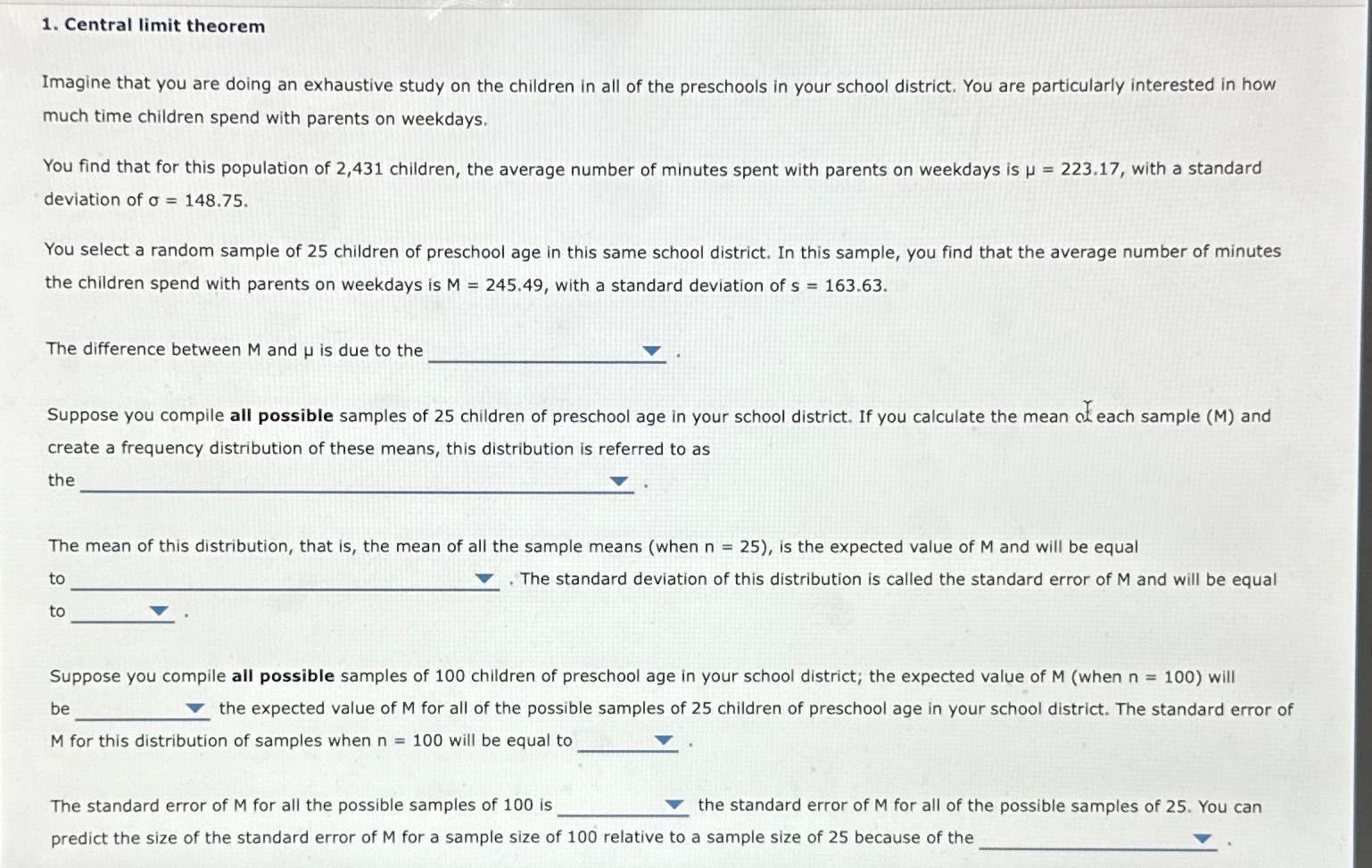 Solved Central limit theoremImagine that you are doing an | Chegg.com