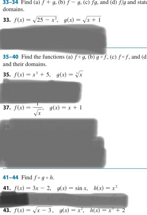 Solved 41-44 Find f∘g∘h. 41. f(x)=3x−2,g(x)=sinx,h(x)=x2 43. | Chegg.com