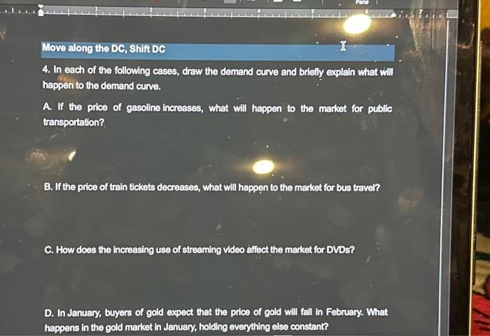 Solved Move along the DC, Shift DC 4. In each of the | Chegg.com