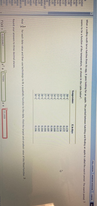 Solved FULL SCREEN PRINTER VERSION RACK When a codling moth | Chegg.com