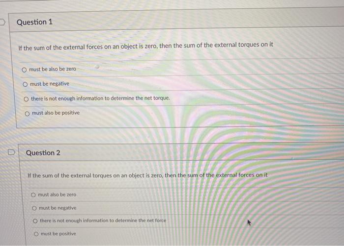 Solved Question 1 If the sum of the external forces on an | Chegg.com