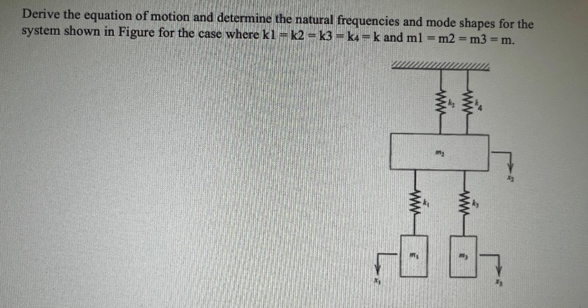 Solved Derive the equation of motion and determine the | Chegg.com