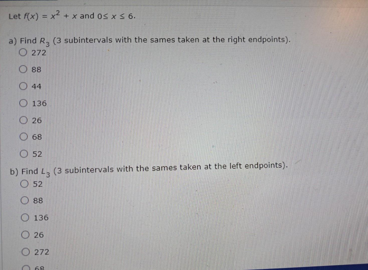 Solved c) Find M3 ( 3 subintervals with the sames taken at | Chegg.com