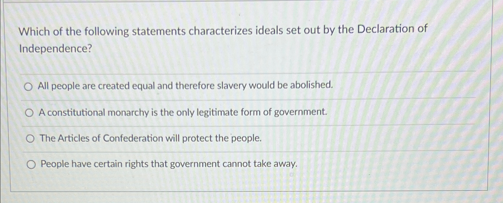 Solved Which of the following statements characterizes | Chegg.com