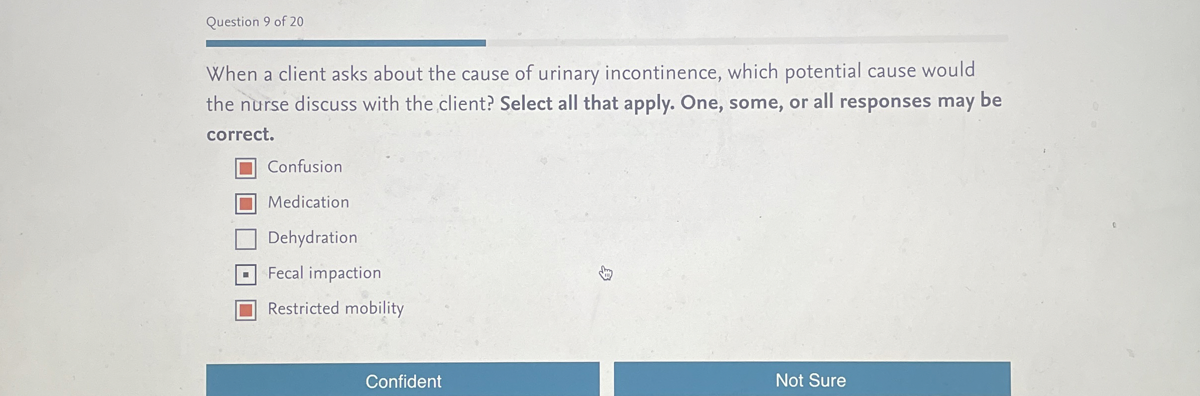 Question 9 ﻿of 20When a client asks about the cause | Chegg.com