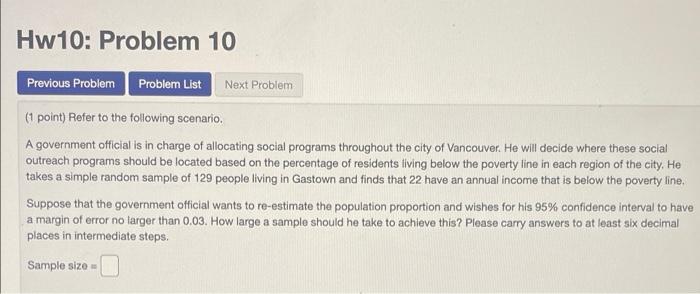 Solved Hw10: Problem 10 Next Problem Previous Problem | Chegg.com