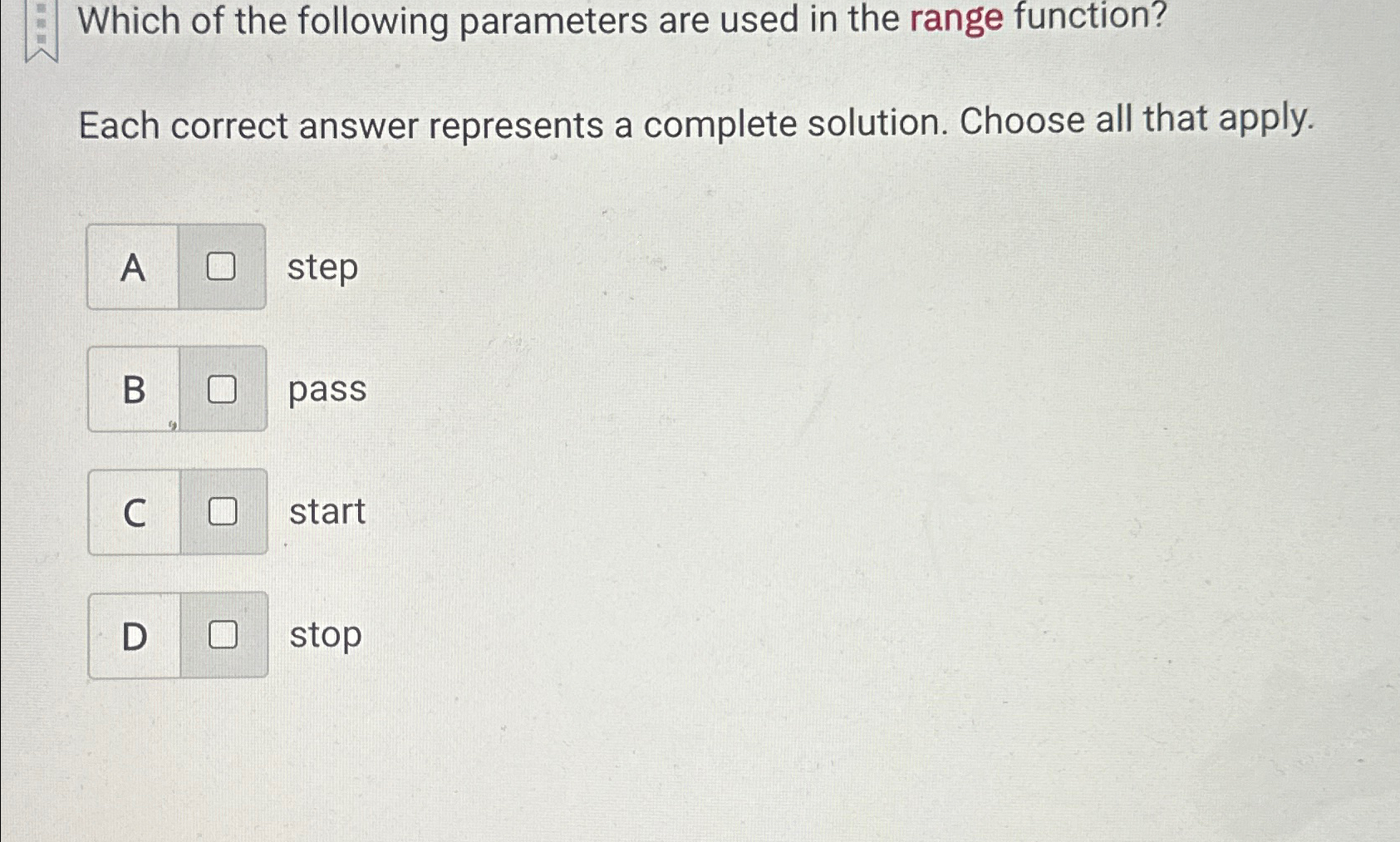 Solved Which of the following parameters are used in the | Chegg.com