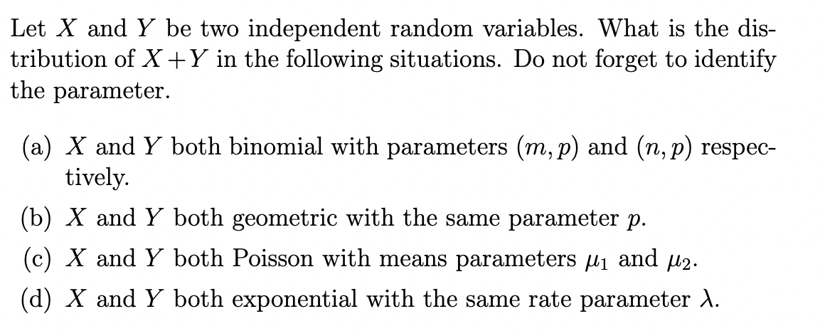 Solved Let x ﻿and Y ﻿be two independent random variables. | Chegg.com