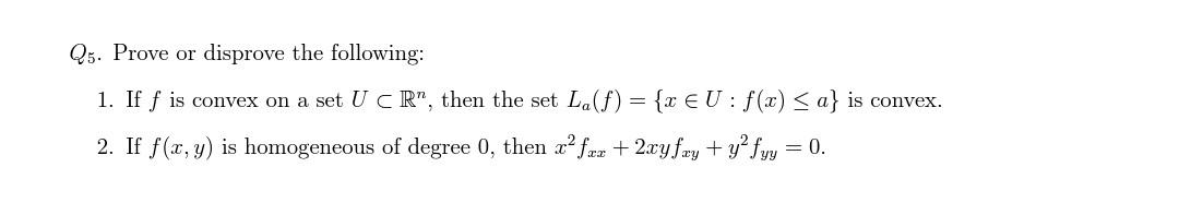 Solved Q5. Prove or disprove the following: 1. If f is | Chegg.com
