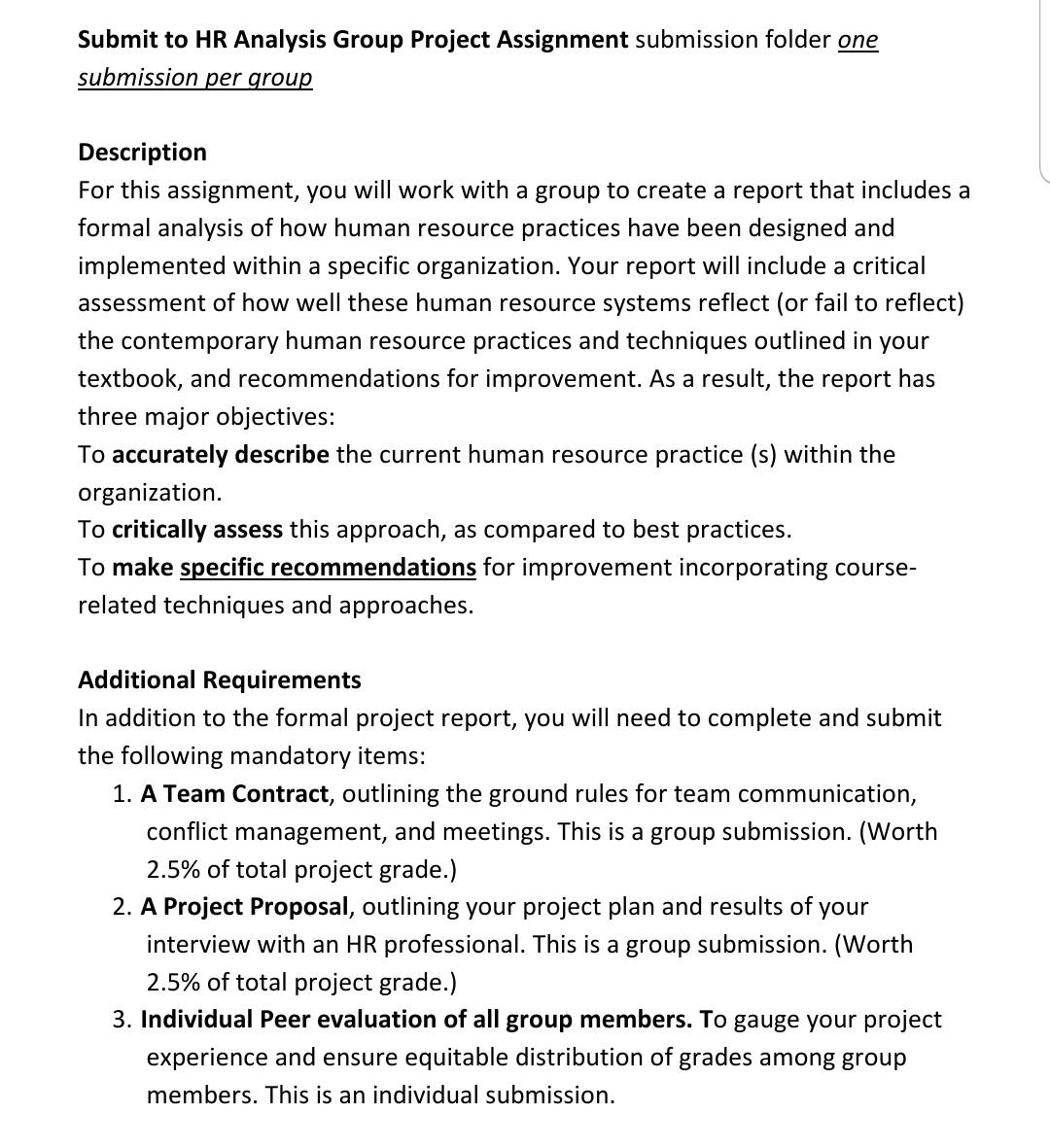 Solved Submit to HR Analysis Group Project Assignment | Chegg.com
