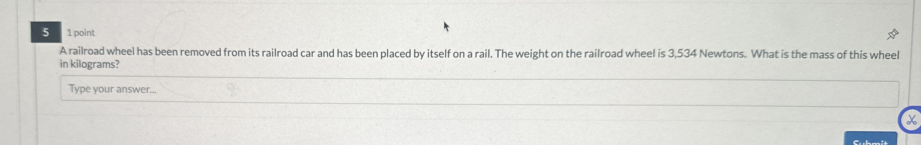 Solved 51 ﻿pointA railroad wheel has been removed from its | Chegg.com