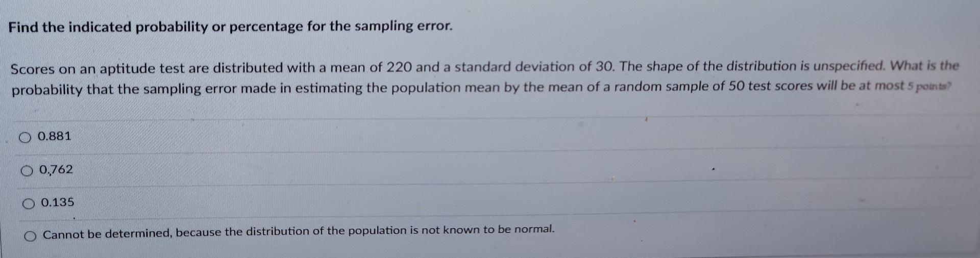 Solved Find the indicated probability or percentage for the | Chegg.com