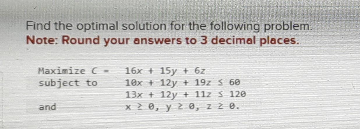 Solved WK Qu. 5-4 Find the optimal solution for the | Chegg.com