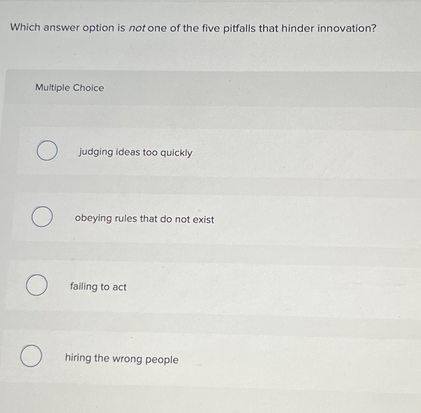 Solved Which answer option is not one of the five pitfalls | Chegg.com