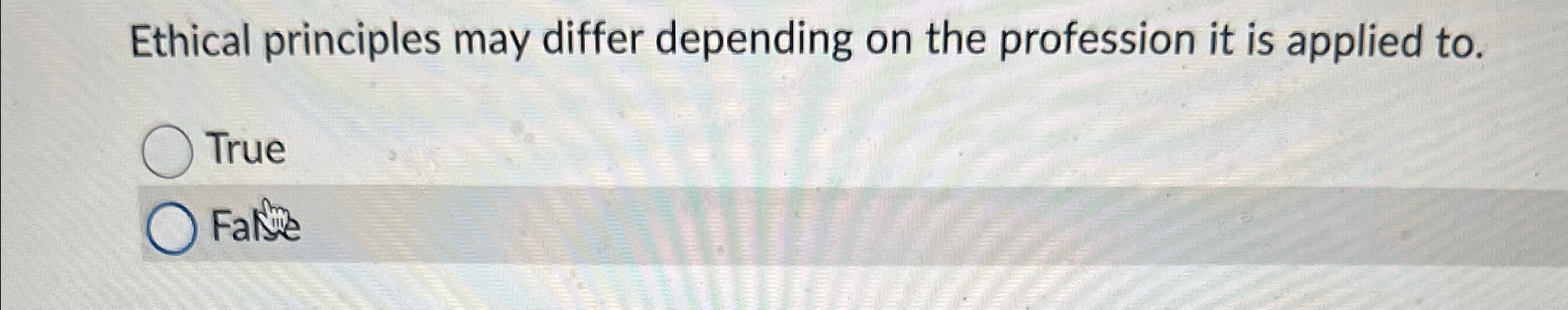 Solved Ethical principles may differ depending on the | Chegg.com