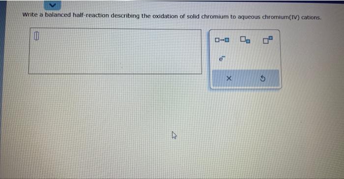 Solved Write a balanced half-reaction describing the | Chegg.com