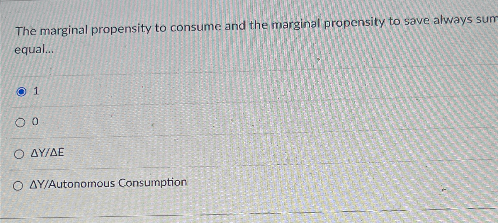 Solved The marginal propensity to consume and the marginal | Chegg.com