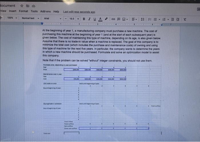 document View Insert Format Tools Add-ons Help LU | Chegg.com
