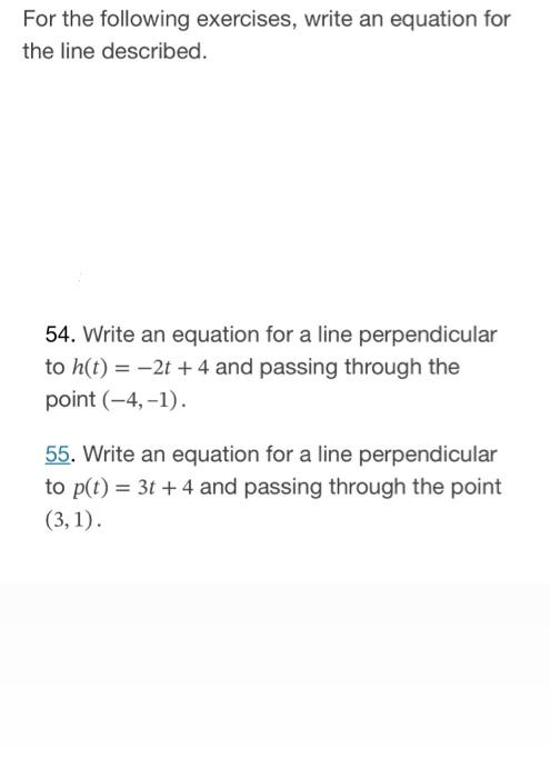 Solved For the following exercises, write an equation for | Chegg.com