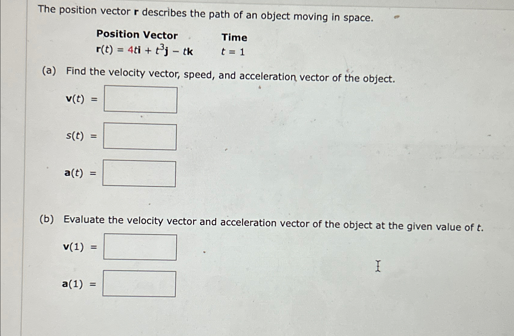 Solved The position vector r describes the path of an | Chegg.com Solved The position vector r describes the path of an | Chegg.com