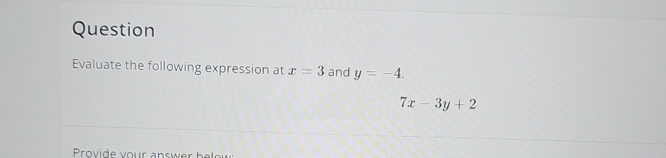 Solved QuestionEvaluate the following expression at x=3 ﻿and | Chegg.com
