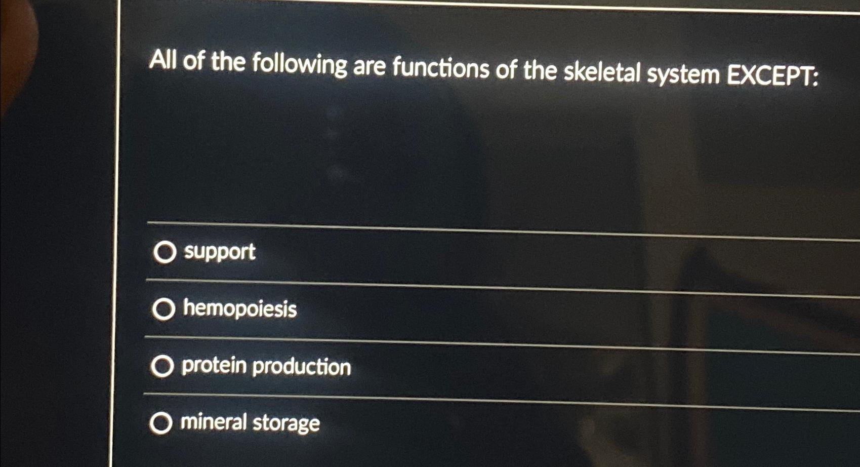 Solved All of the following are functions of the skeletal | Chegg.com