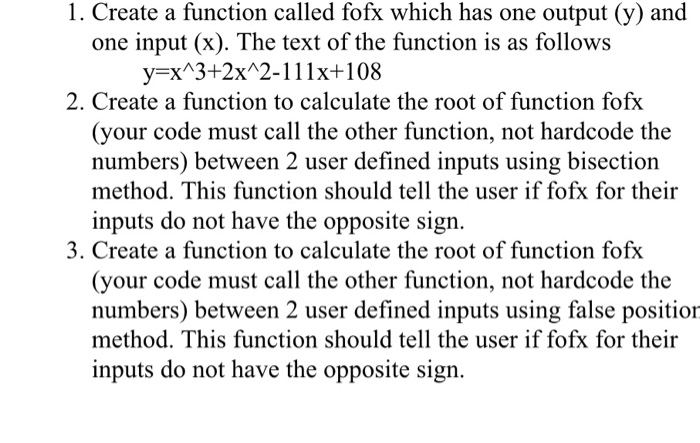 Solved this is in Matlab using bracketing, i have done | Chegg.com