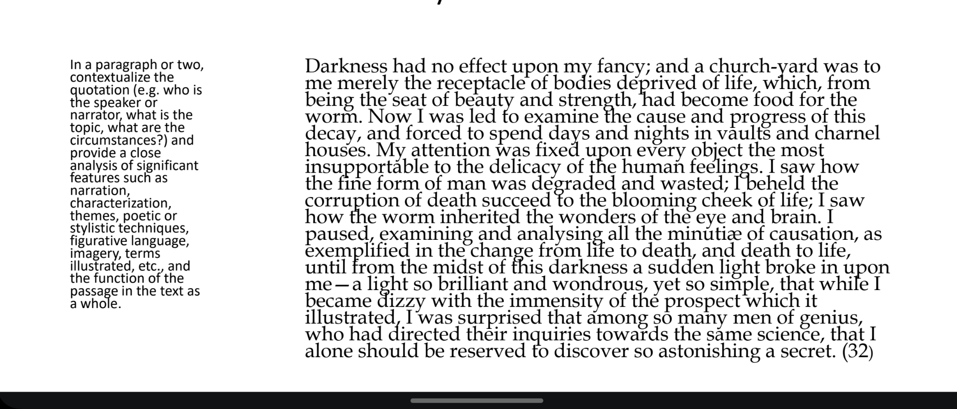 Solved In a paragraph or two, contextualize the quotation | Chegg.com