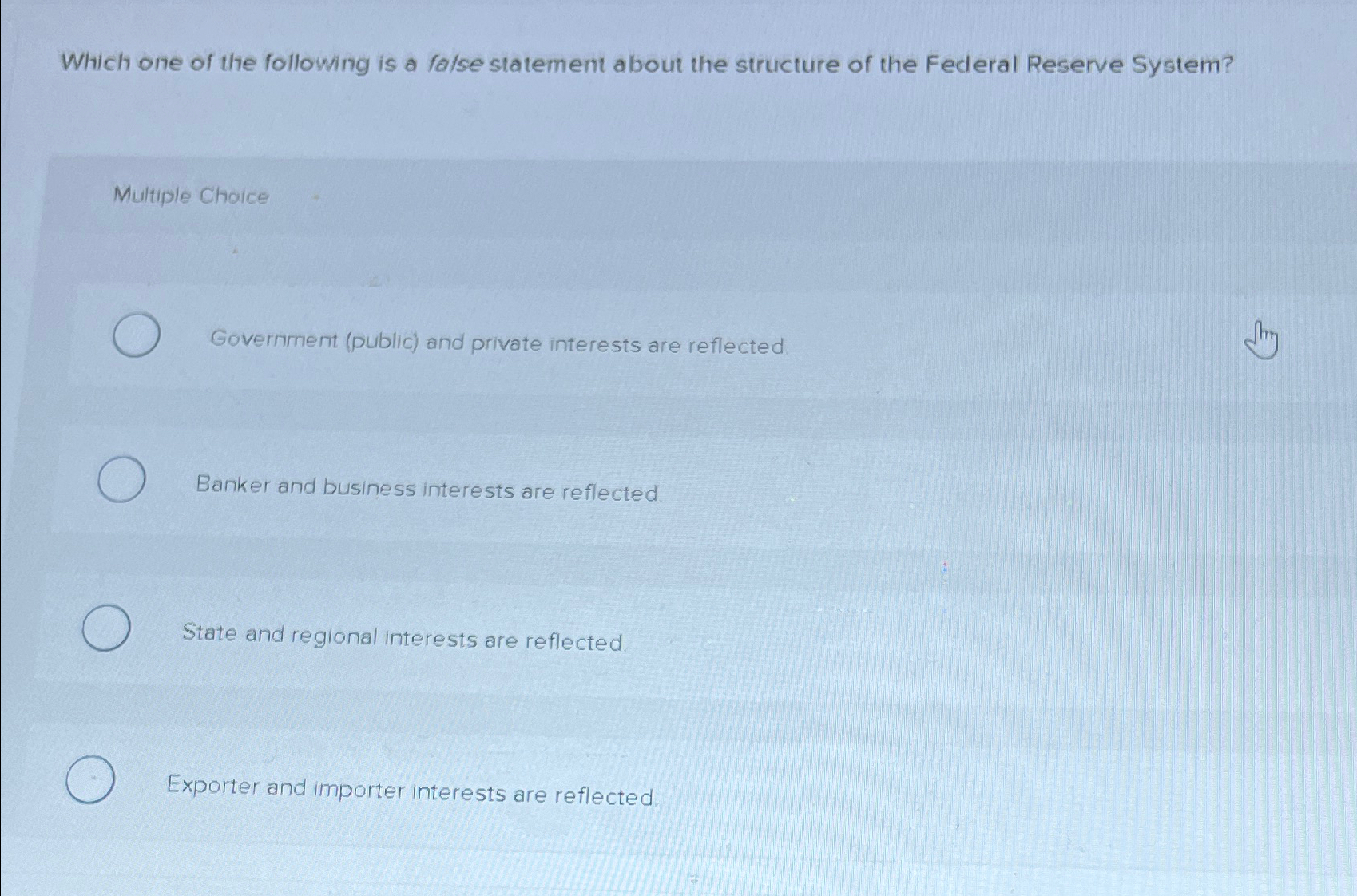 Solved Which one of the following is a false statement about | Chegg.com