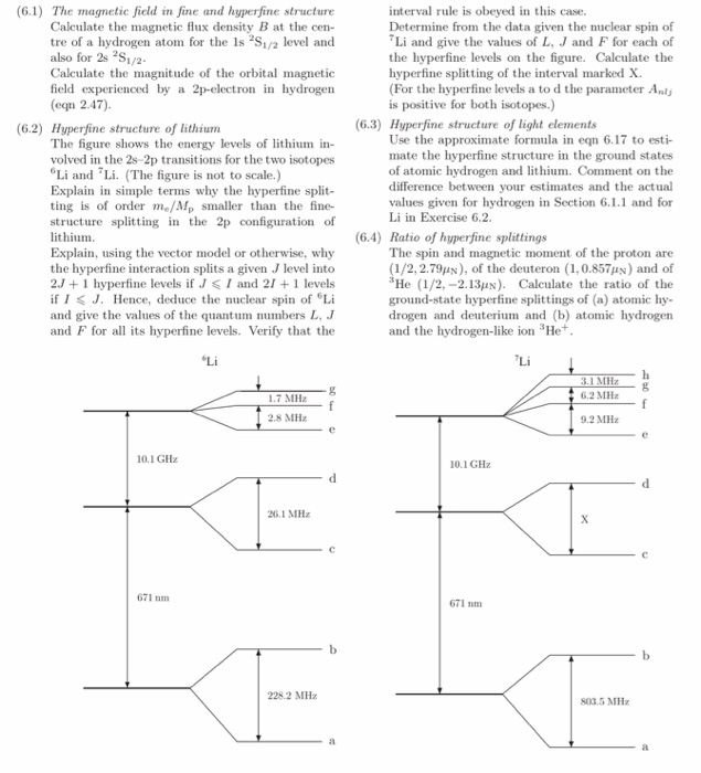 6 1 The Magnetic Field In Fine And Hyperfine