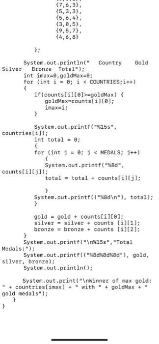 Solved Replace the arrays with the countries and counts with | Chegg.com