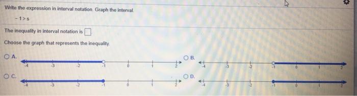 Solved Write the expression in interval notation Graph the | Chegg.com