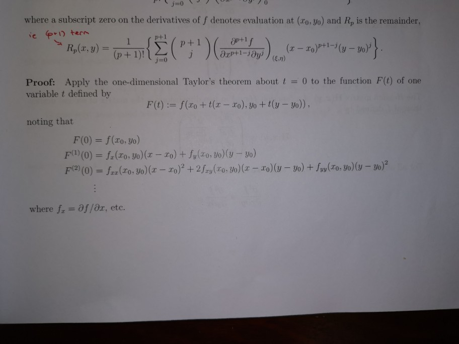 Solved where a subscript zero on the derivatives of denotes | Chegg.com