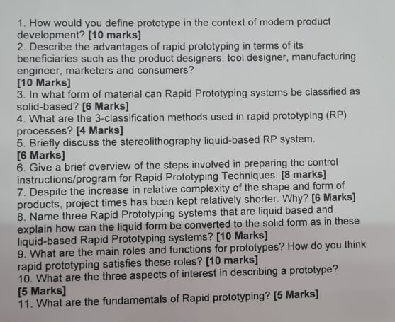 Solved How would you define prototype in the context of | Chegg.com