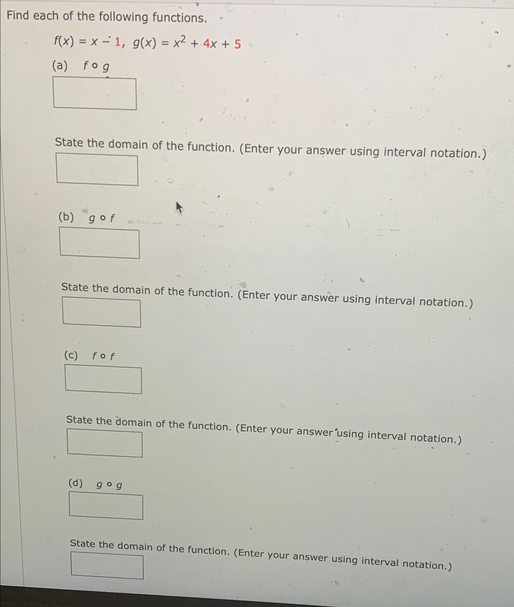 Solved Find each of the following | Chegg.com