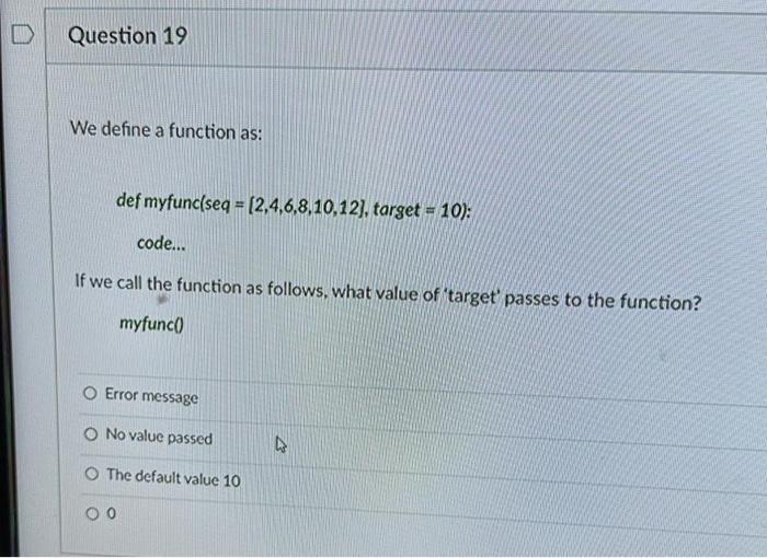 Solved We Define A Function As Def Myfunc Seq