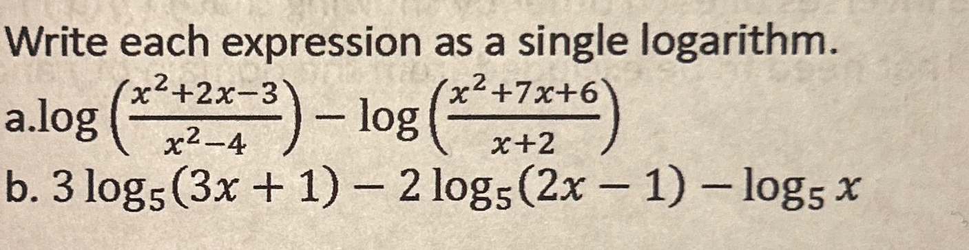Solved Write each expression as a single | Chegg.com