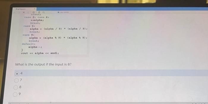 Solved Which of the following is a syntax error? Putting a | Chegg.com